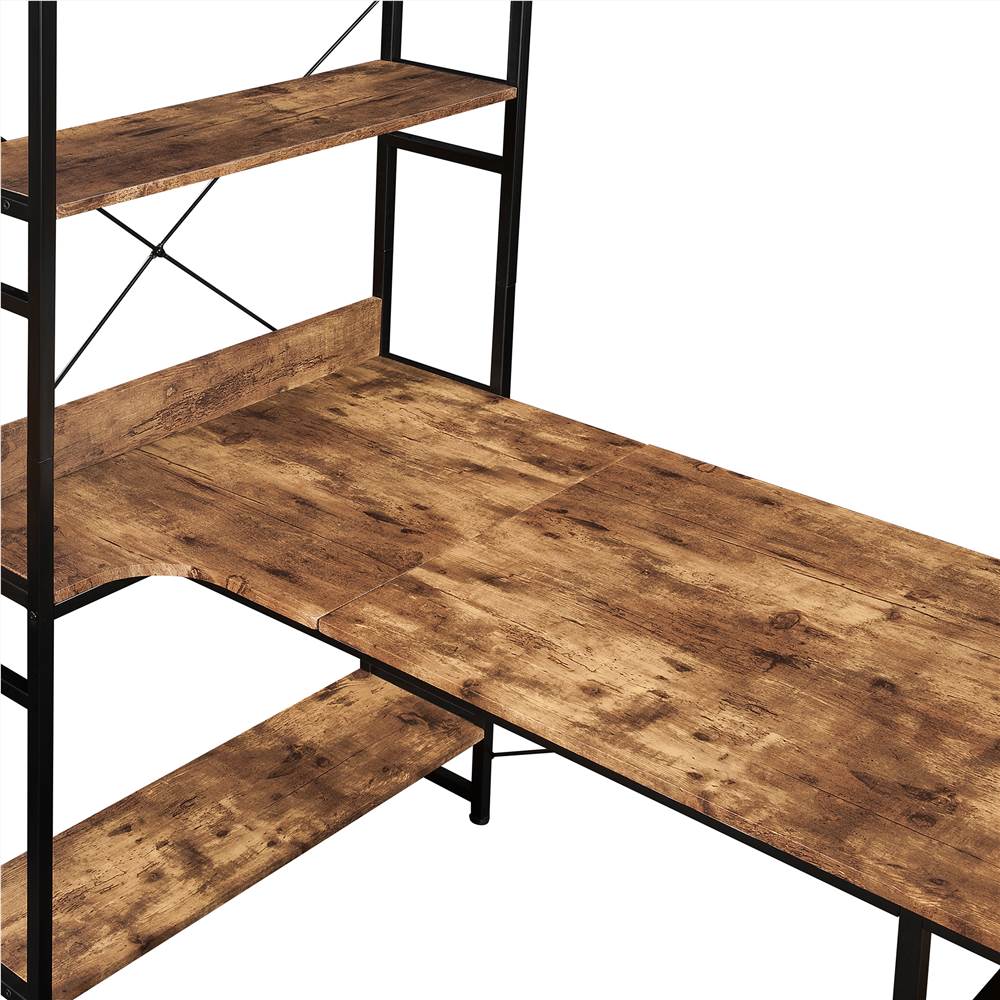 Home Office Steel Frame and MDF Board Computer Desk Tiger