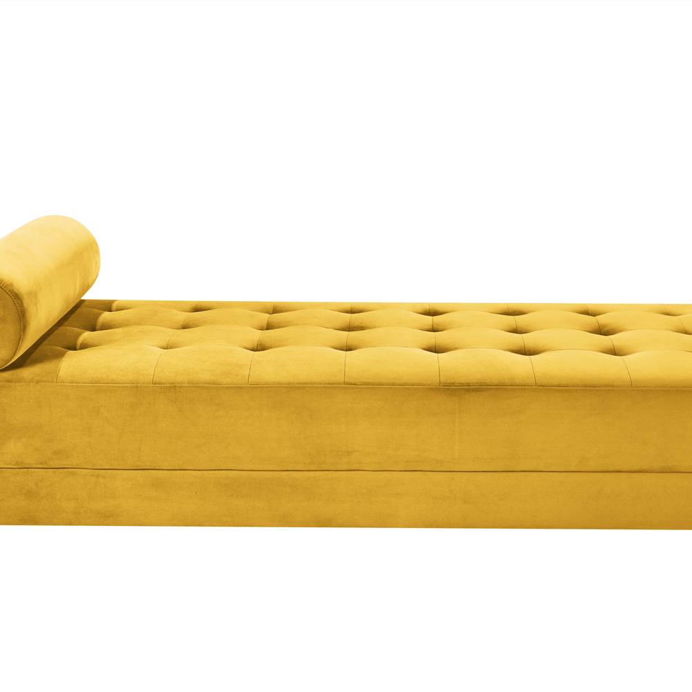 Eva Twin Size Nordic Light Luxury Style Wooden Daybed Yellow