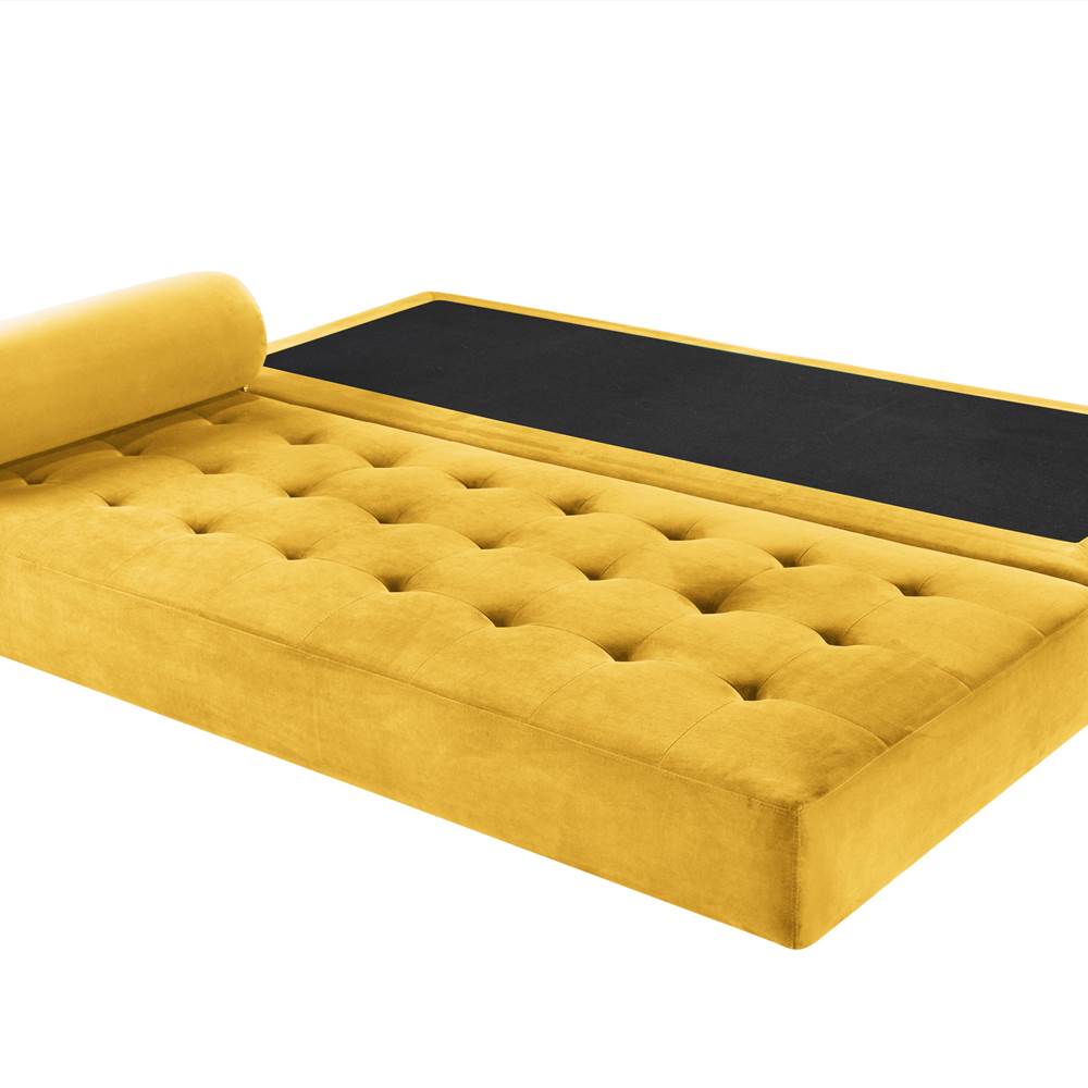 Eva Twin Size Nordic Light Luxury Style Wooden Daybed Yellow