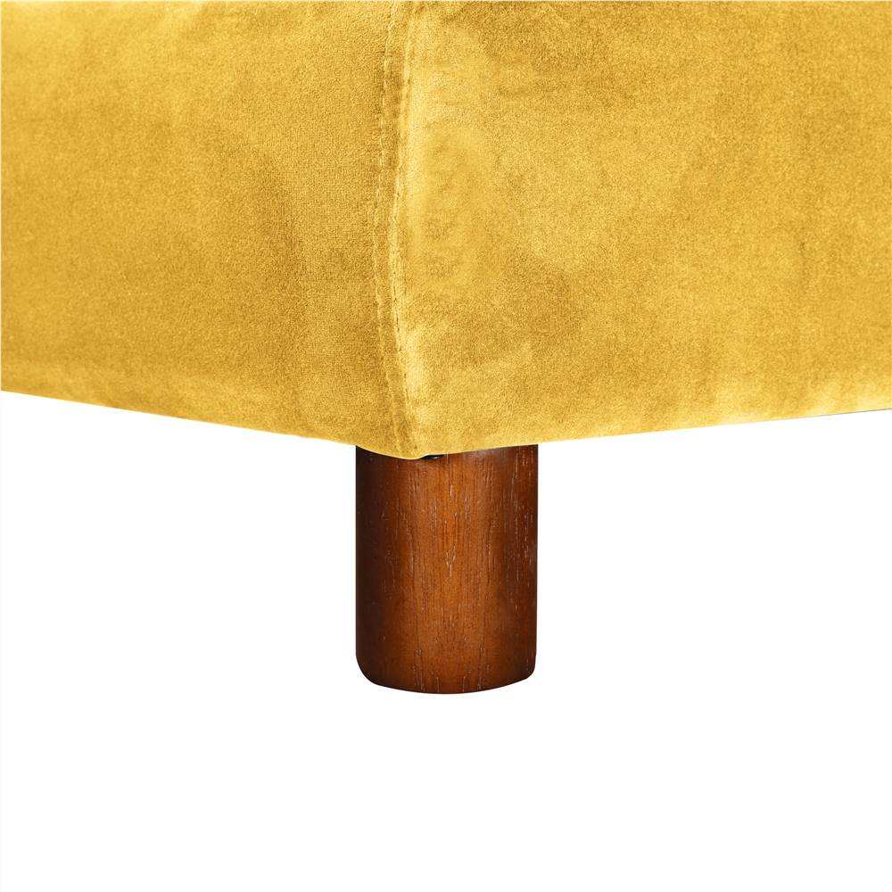 Eva Twin Size Nordic Light Luxury Style Wooden Daybed Yellow