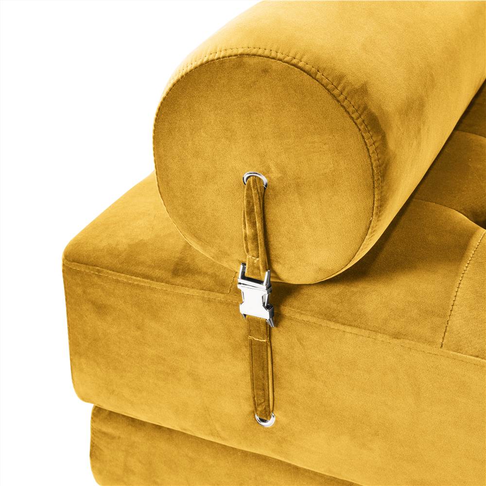 Eva Twin Size Nordic Light Luxury Style Wooden Daybed Yellow