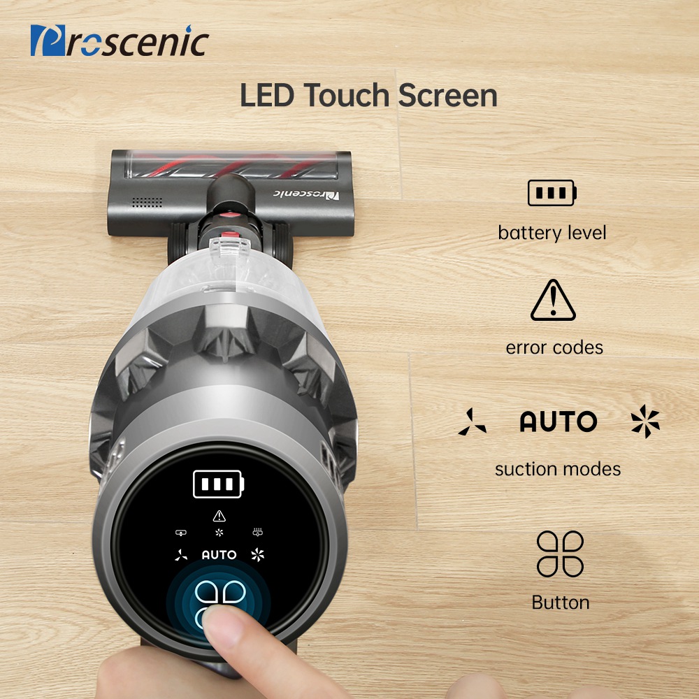 Proscenic P11 Handheld Cordless Vacuum Cleaner 25KPa Suction Gray