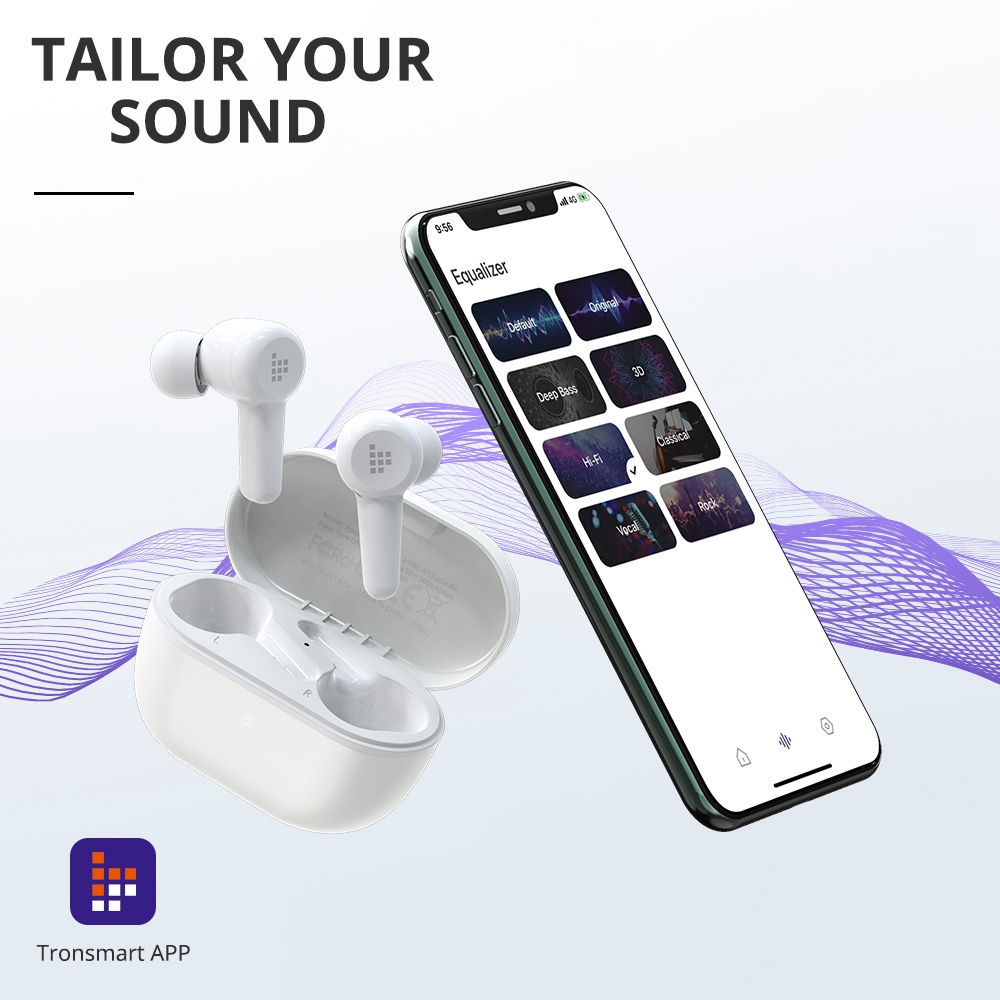 Tronsamrt Apollo Air Plus Qualcomm QCC3046 ANC TWS Earphones White