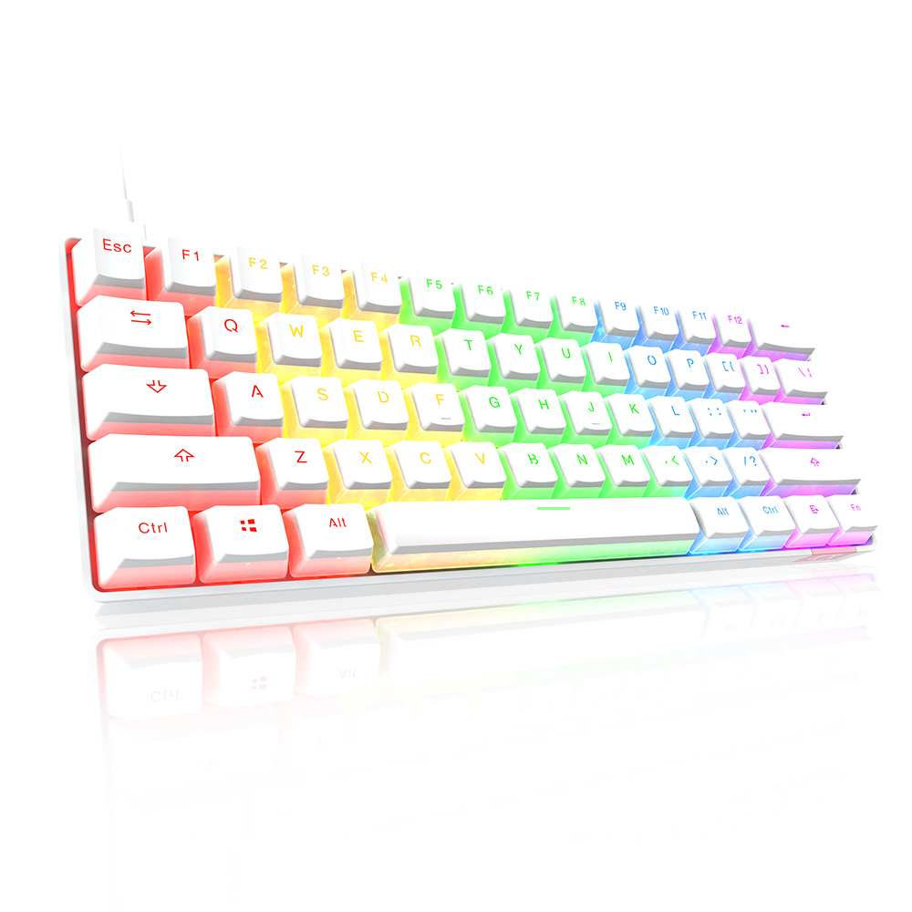 Ajazz STK61 61key Red Switch mechanical keyboard White