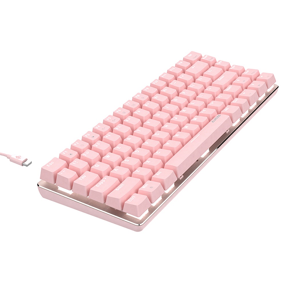 Ajazz AK33 82keys Ergonomic Mechanical Blue Switch Pink