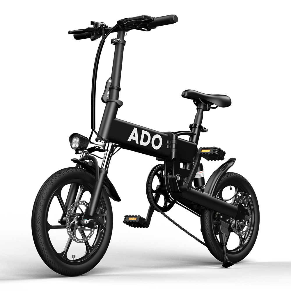 ADO A16 Electric Folding Bike 350W Motor 7.8Ah Removable Battery Black