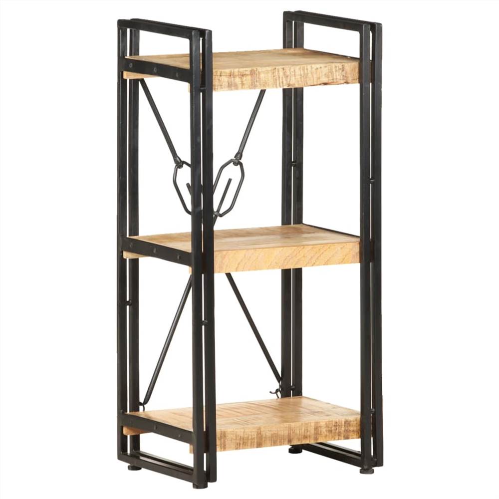 3-Tier Bookcase 40x30x80 cm Solid Mango Wood