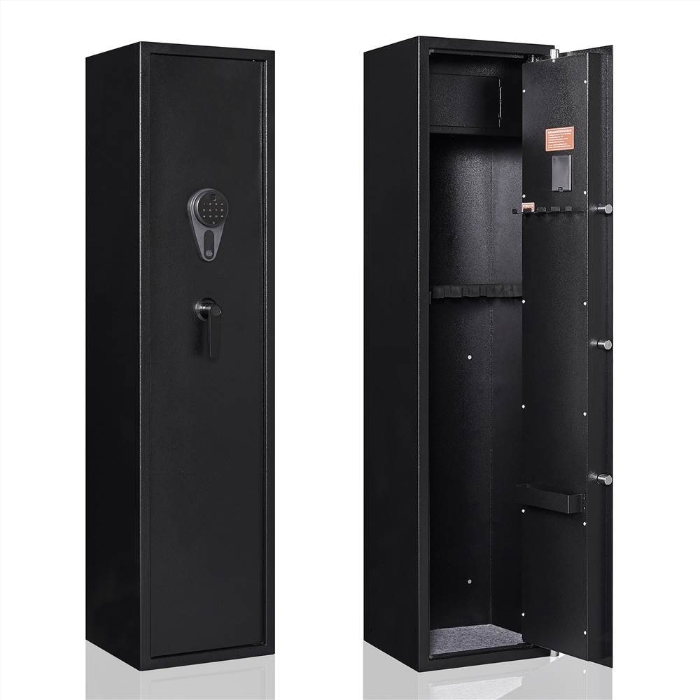 Fingerprint Identification Steel Safety Cabinet Black