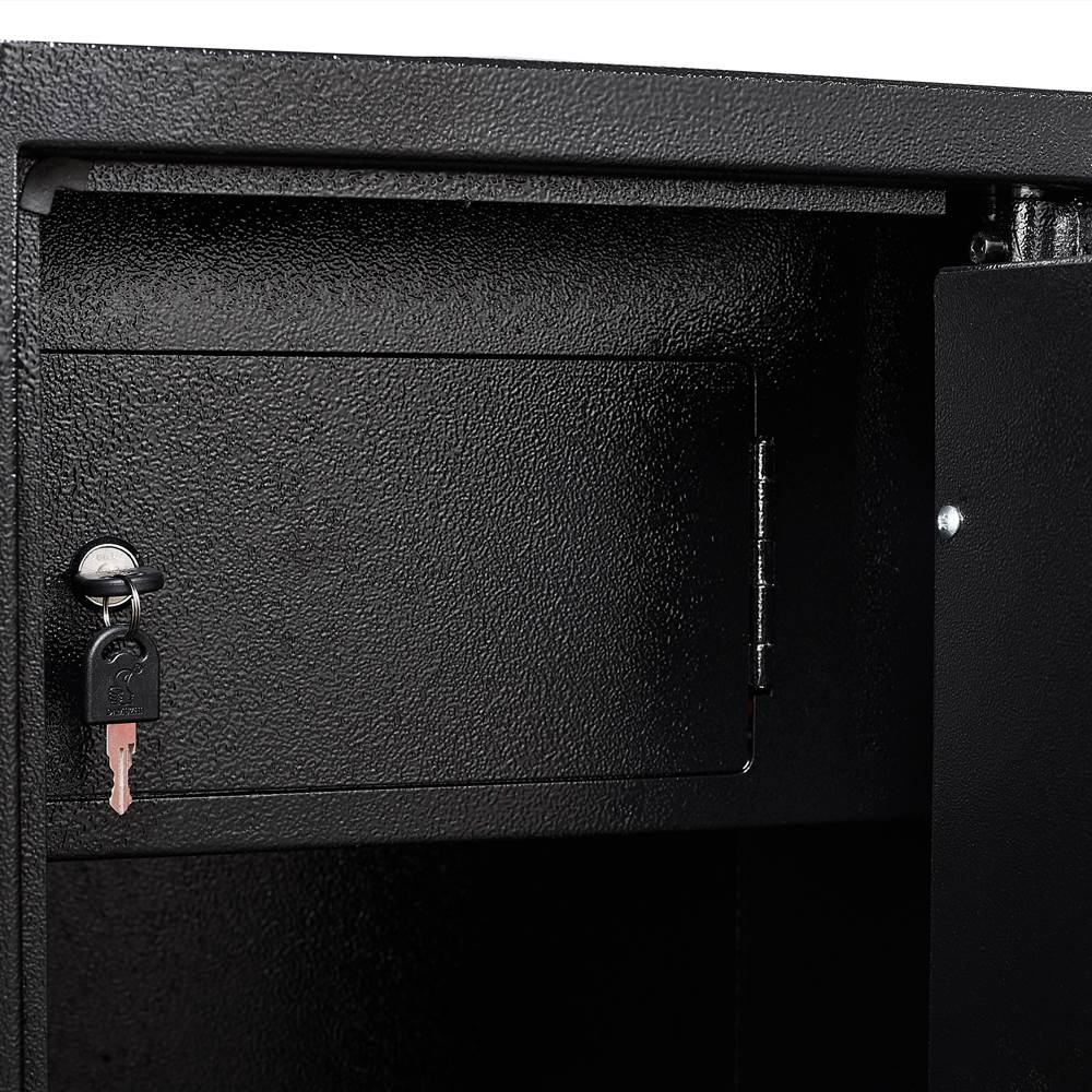 Fingerprint Identification Steel Safety Cabinet Black