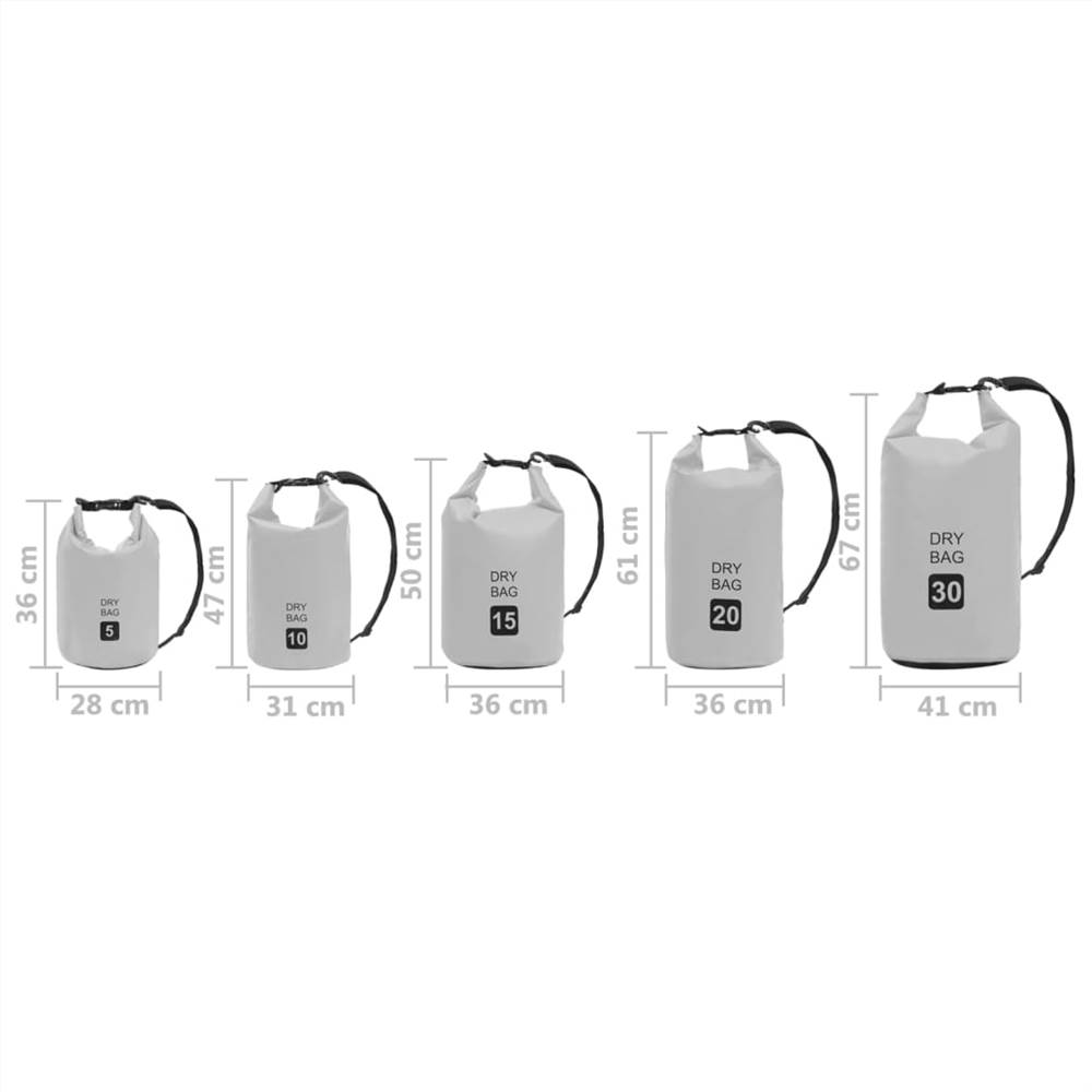 Dry Bag Grey 10 L PVC