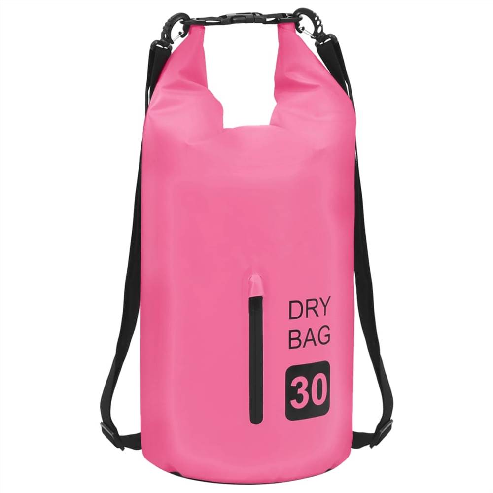 Dry Bag with Zipper Pink 30 L PVC