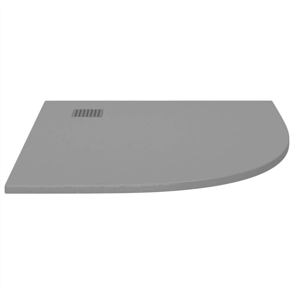 Shower Base Tray SMC Grey 90x90 cm