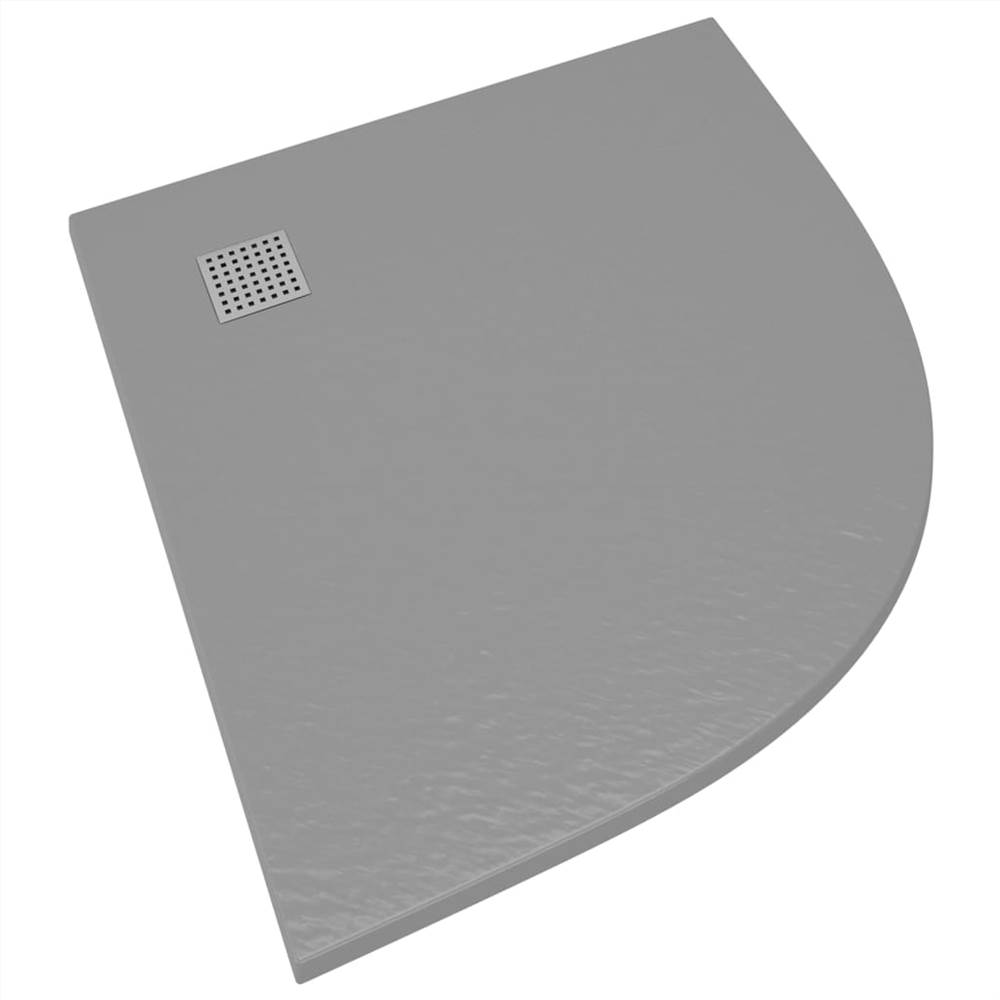Shower Base Tray SMC Grey 90x90 cm