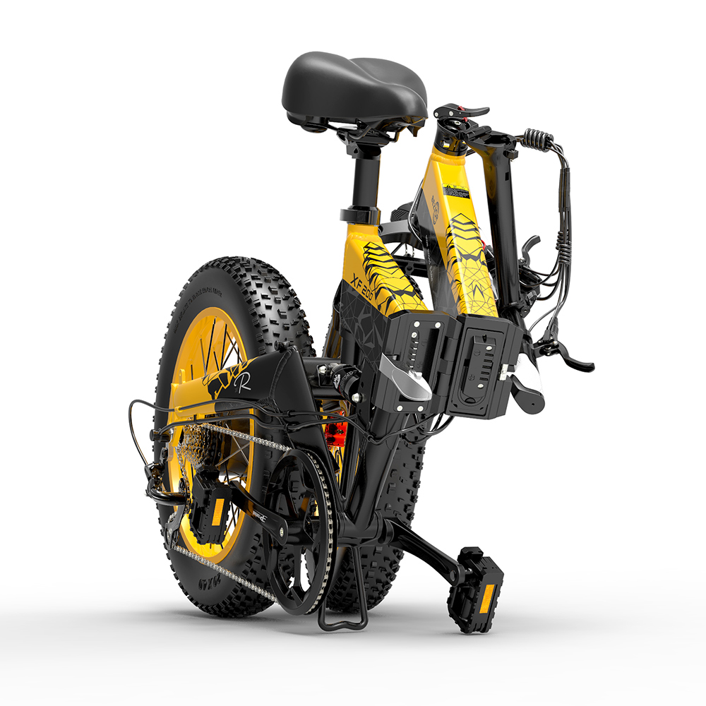 Bezior XF200 Folding Electric Bike 20x4.0 inch 15Ah 1000W Black Yellow