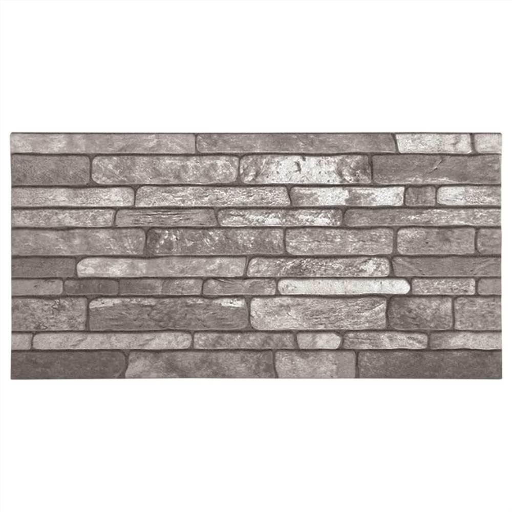 3D Wall Panels with Dark Grey Brick Design 10 pcs EPS