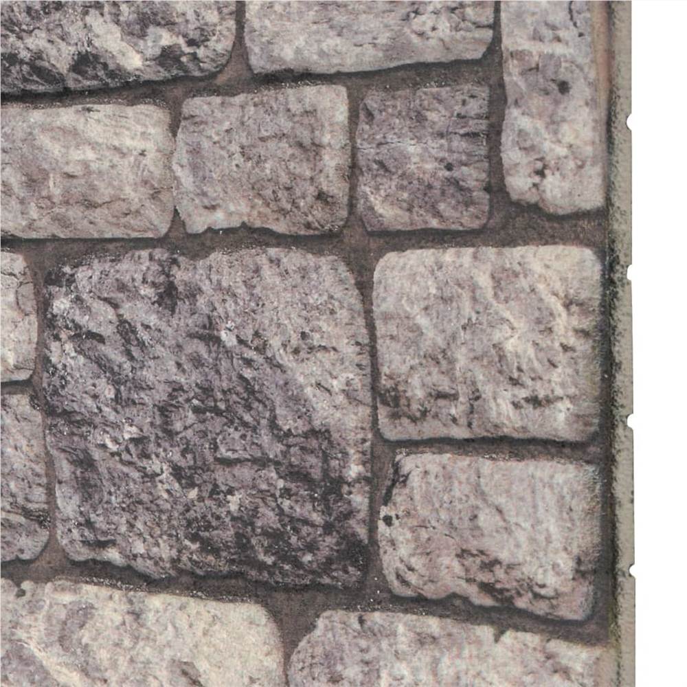 3D Wall Panels with Light Grey Brick Design 10 pcs EPS