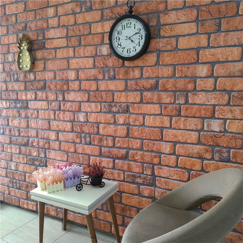 3D Wall Panels with Terracotta Brick Design 10 pcs EPS