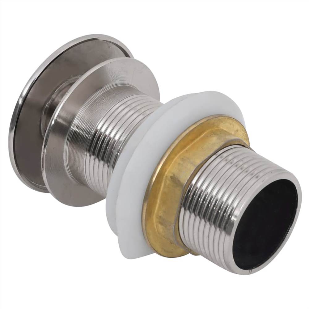 Push Drain with Overflow Function Chrome 6.4x6.4x9.1 cm