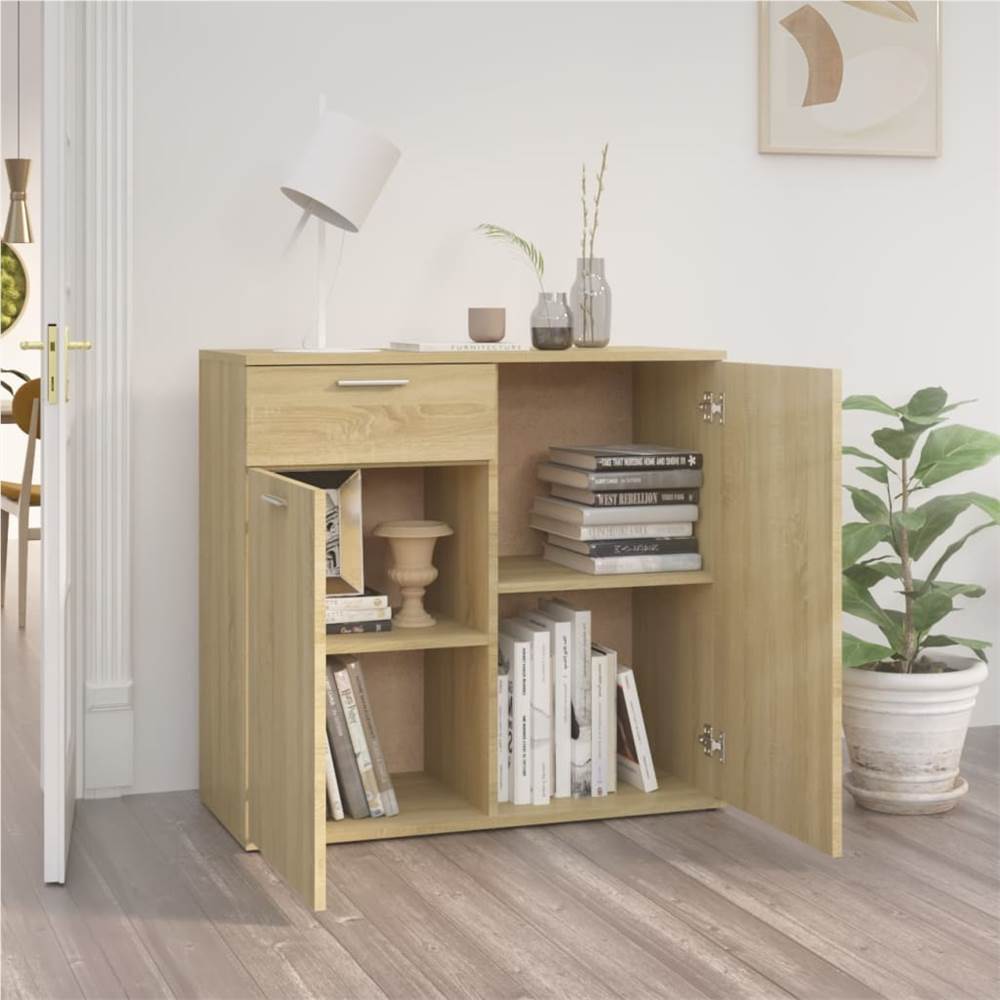 Sideboard Sonoma Oak 80x36x75 cm Chipboard