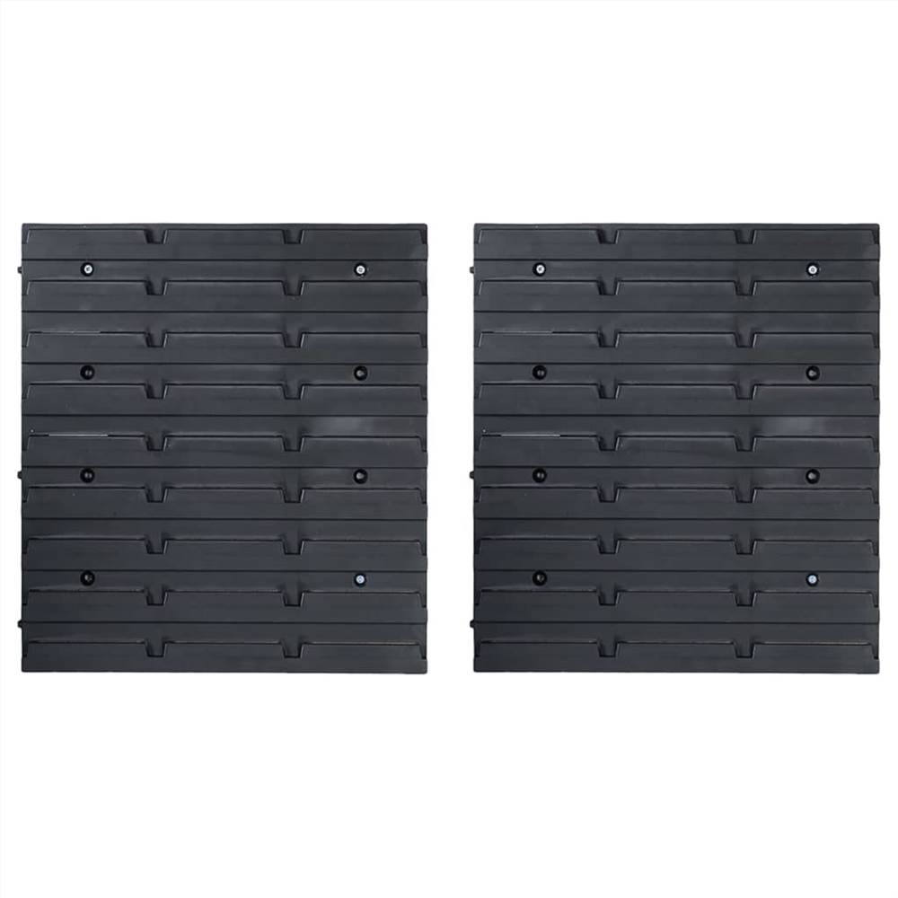 71 Piece Storage Kit with Wall Panels Red and Black