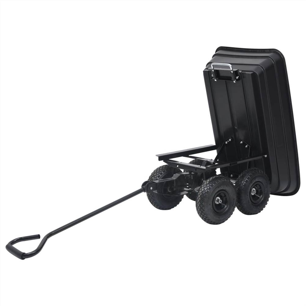 Garden Tipping Hand Cart 300 kg 75L Black