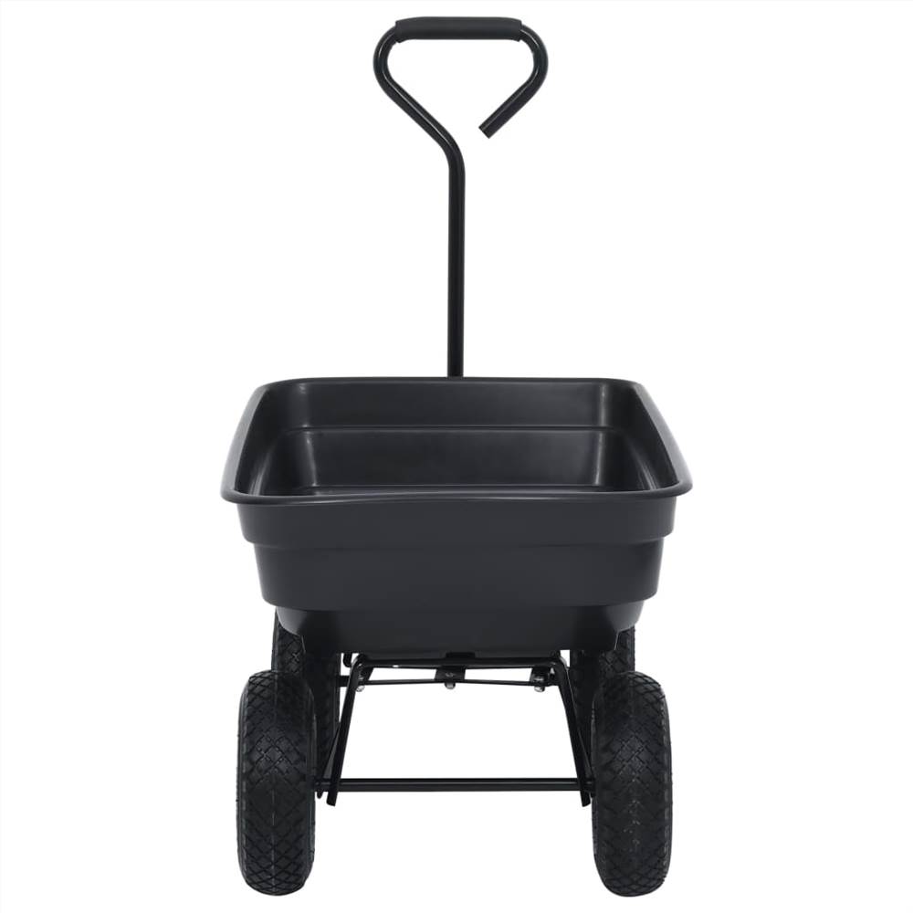 Garden Tipping Hand Cart 300 kg 75L Black