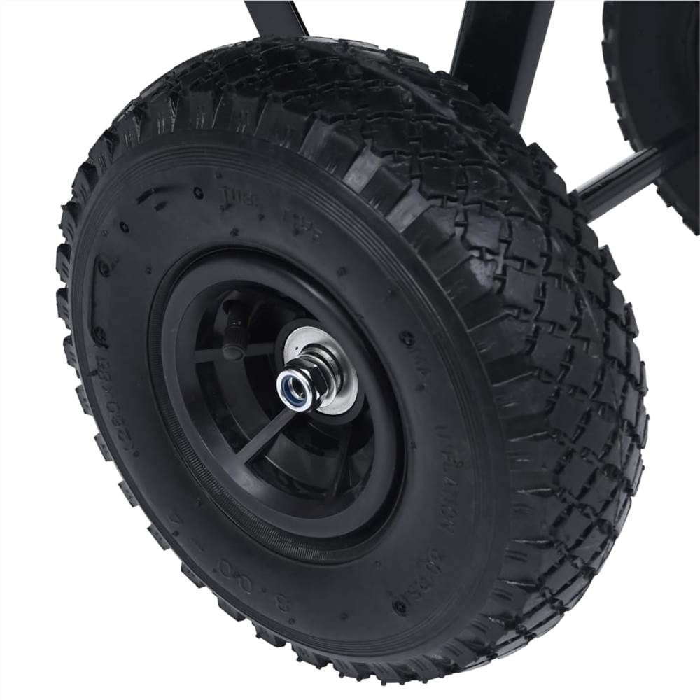 Garden Tipping Hand Cart 300 kg 75L Black