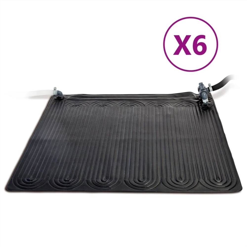 Intex Solar Heating Mats 6 pcs PVC 1.2x1.2 m Black