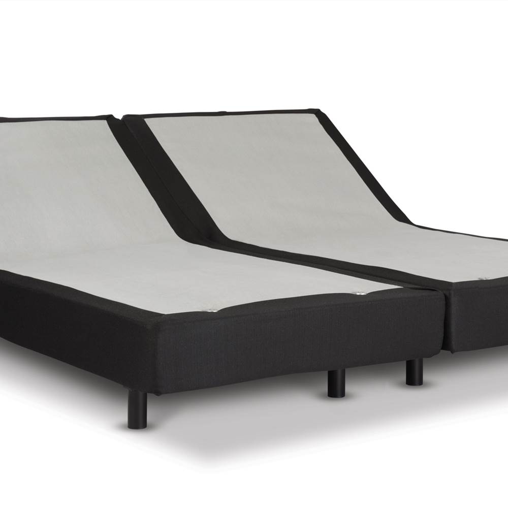 InMotion Queen-Size Adjustable Split Bed Frame Base Black