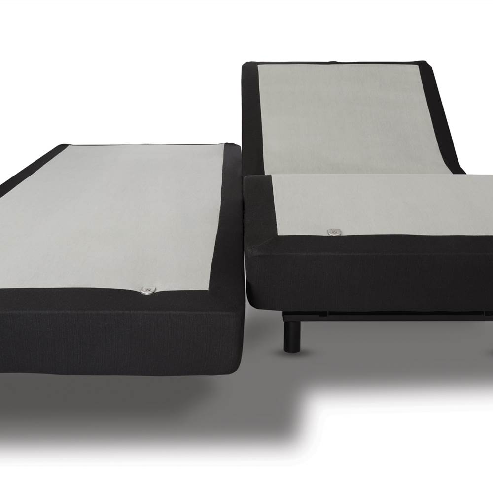 InMotion Queen-Size Adjustable Split Bed Frame Base Black