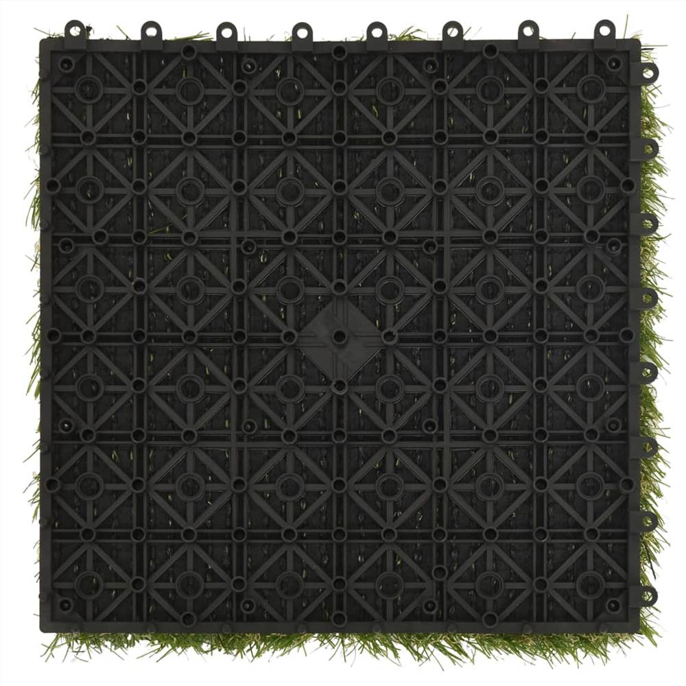 Artificial Grass Tiles 22 pcs Green 30x30 cm