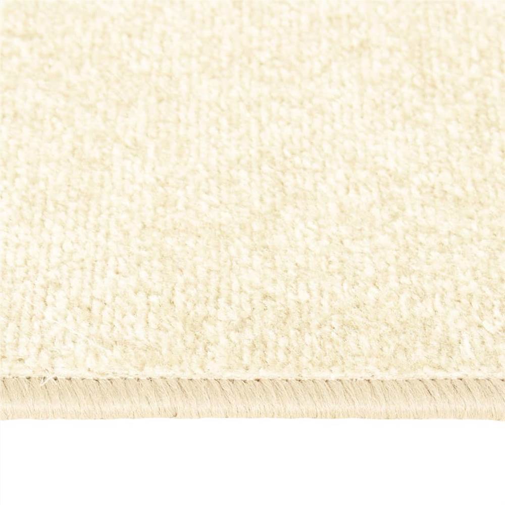 Bed Carpets Shaggy High Pile 3 pcs Cream