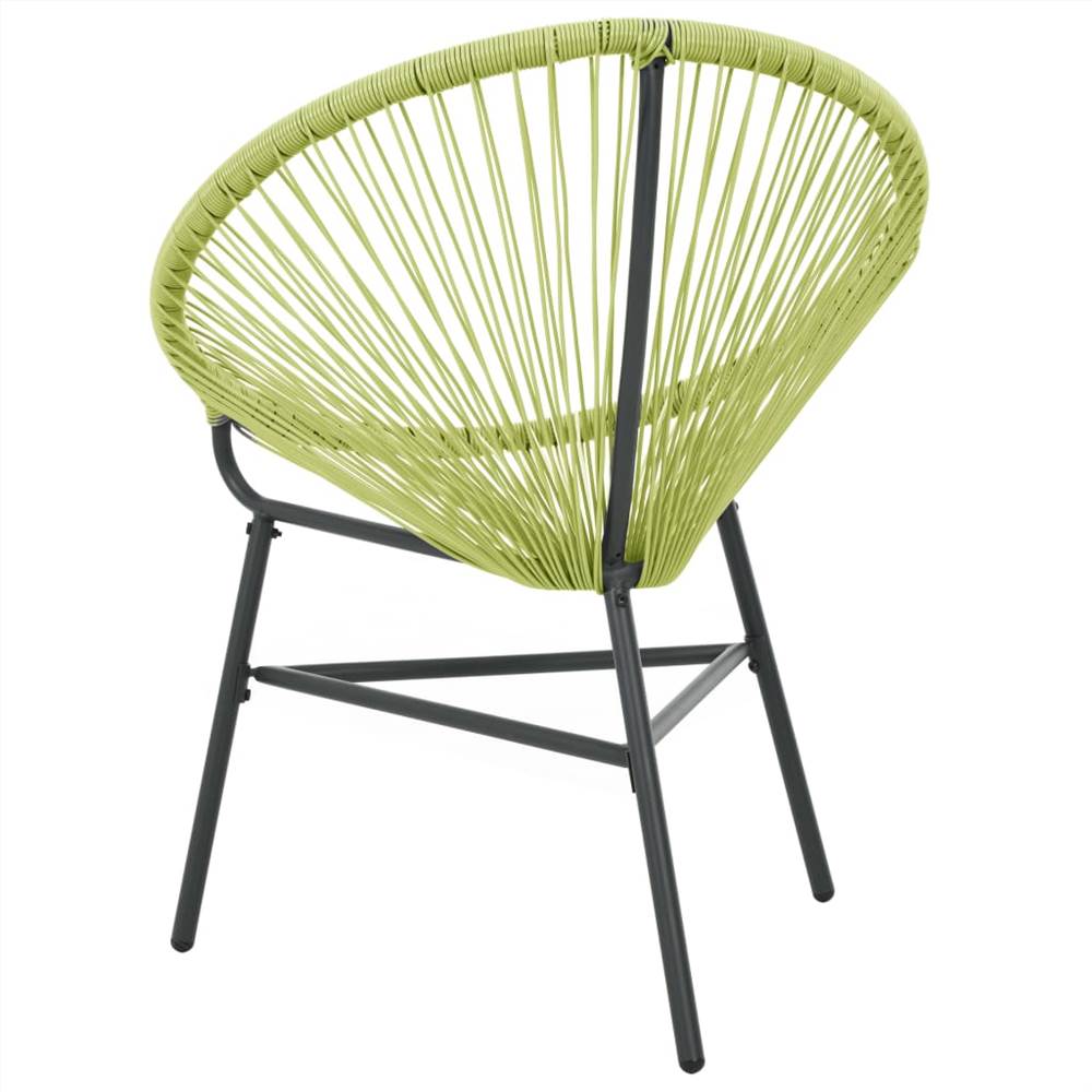 Garden Moon Chair Poly Rattan Green
