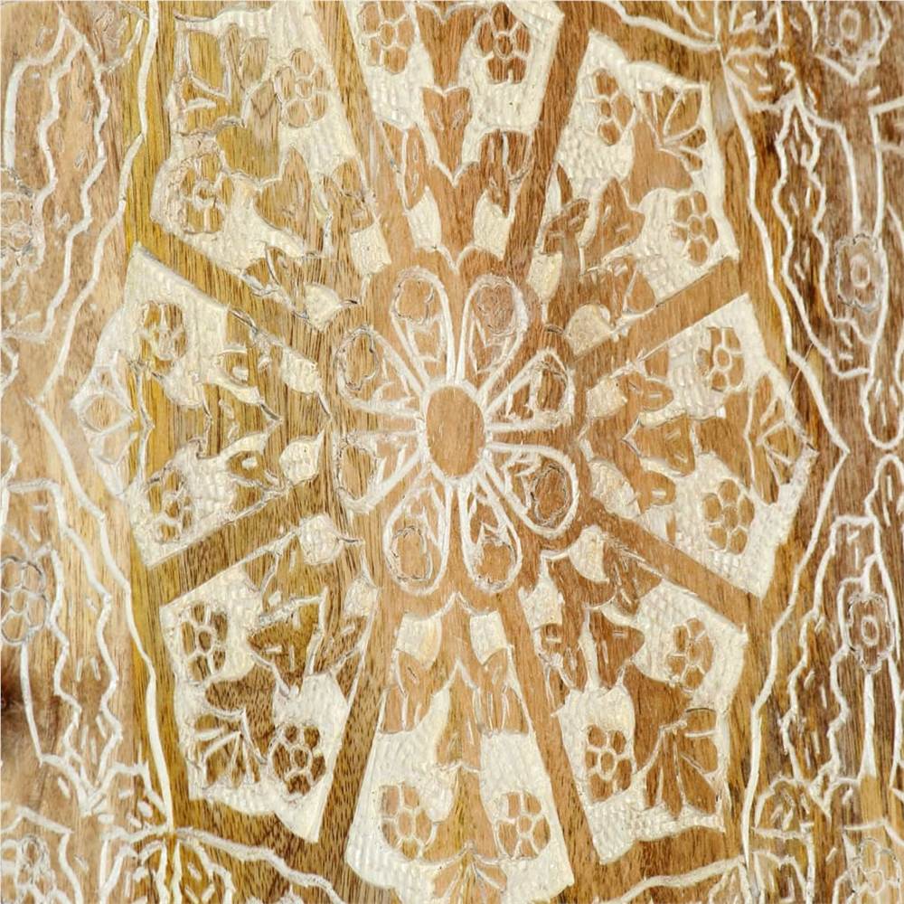 Hand-Carved Wall Panels 2 pcs Solid Mango Wood 40x40x1.5 cm