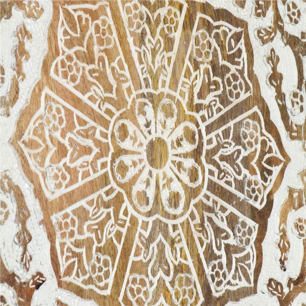 Hand-Carved Wall Panels 2 pcs Solid Mango Wood 40x40x1.5 cm