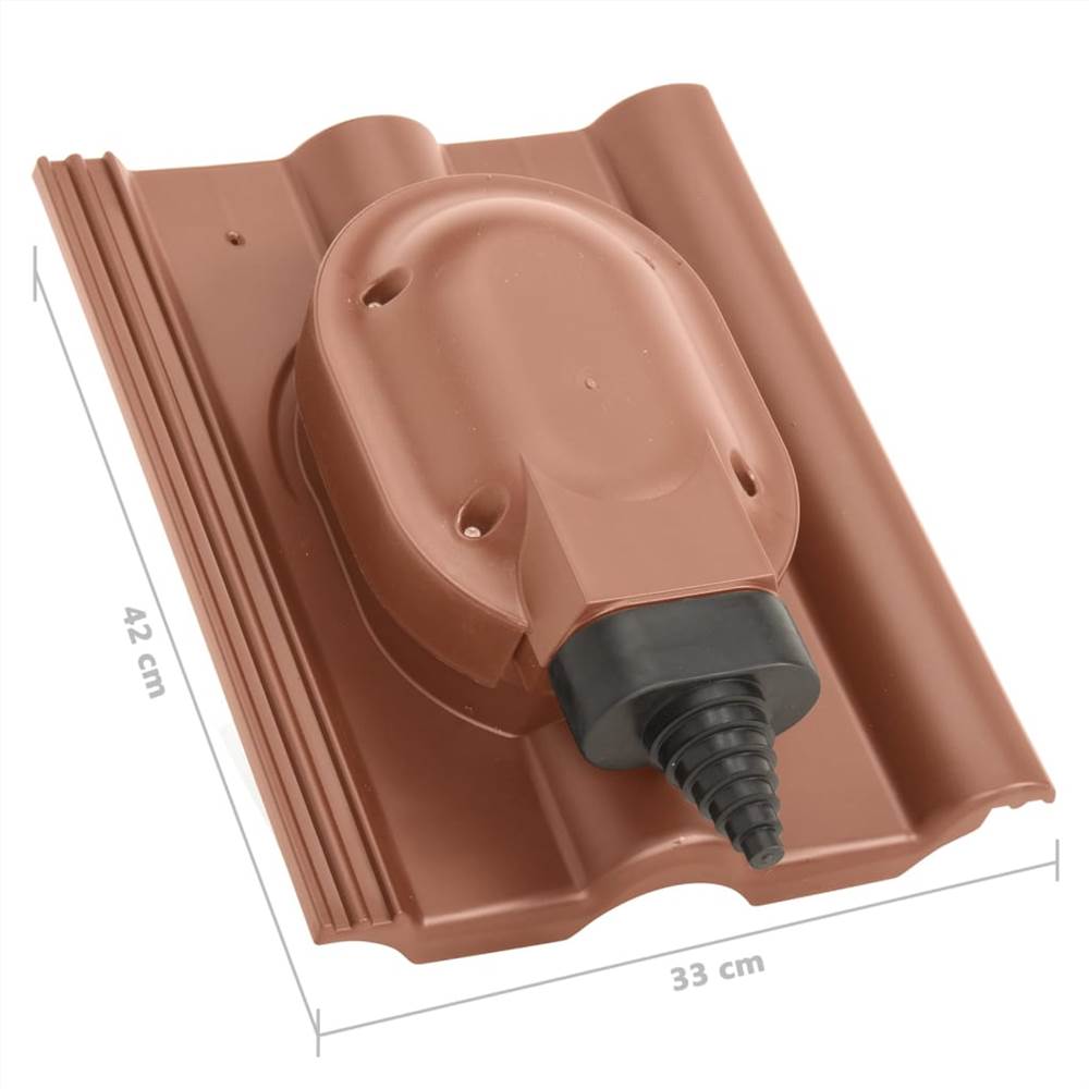 Solar Pass-through for Frankfurt Roof Tile Brick Red