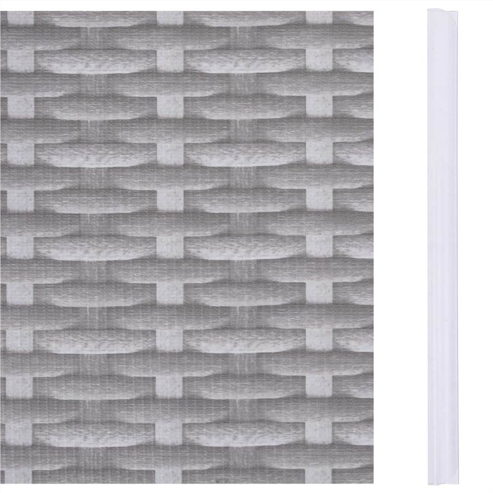 Garden Privacy Screens 4 pcs PVC 35x0.19 m Rattan Grey