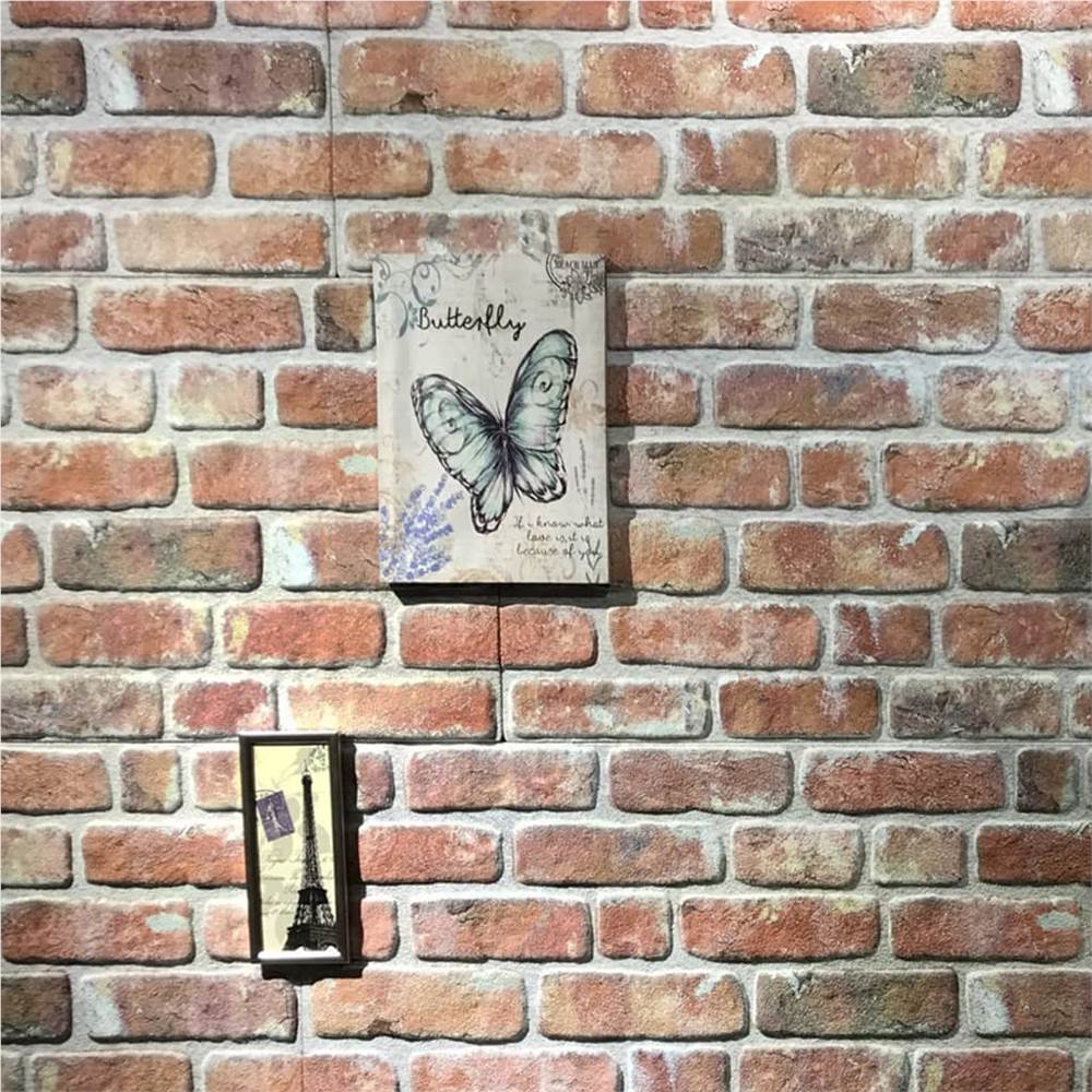 3D Wall Panels with Red Brick Design 11 pcs EPS