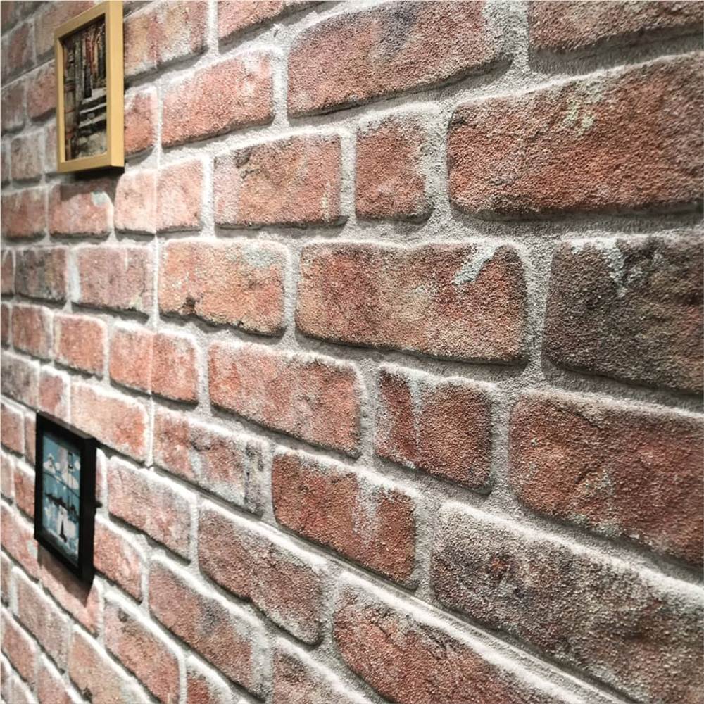 3D Wall Panels with Red Brick Design 11 pcs EPS