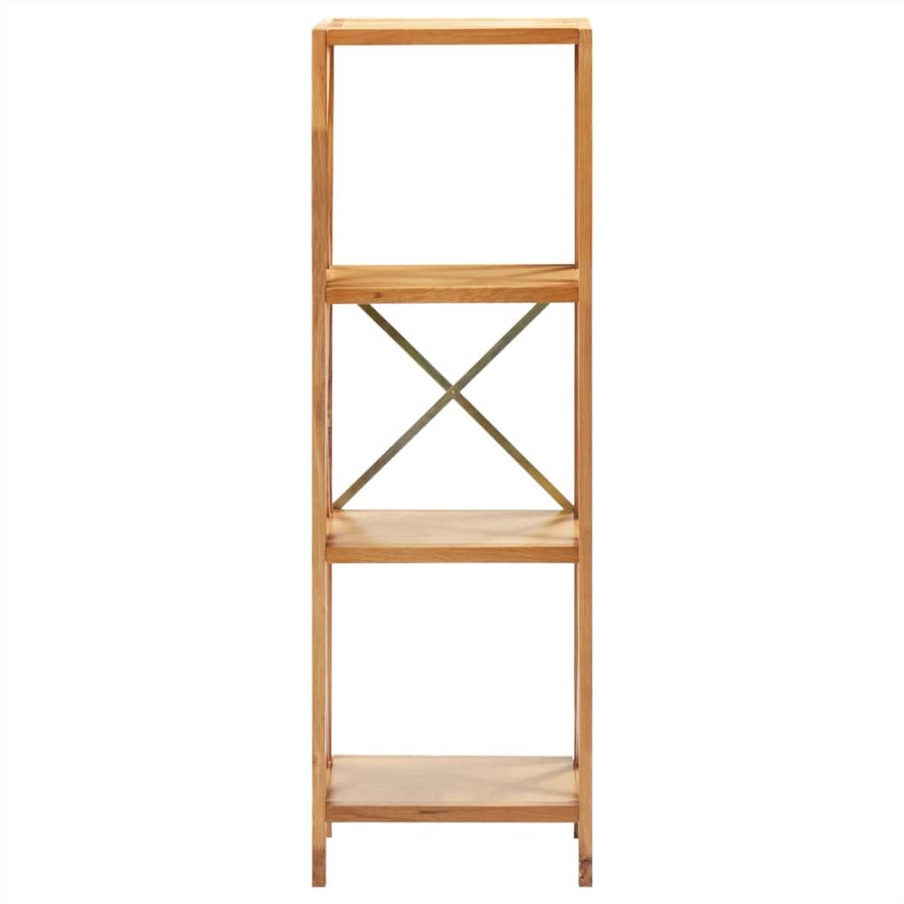 4-Tier Shelf 40x30x125 cm Solid Oak Wood