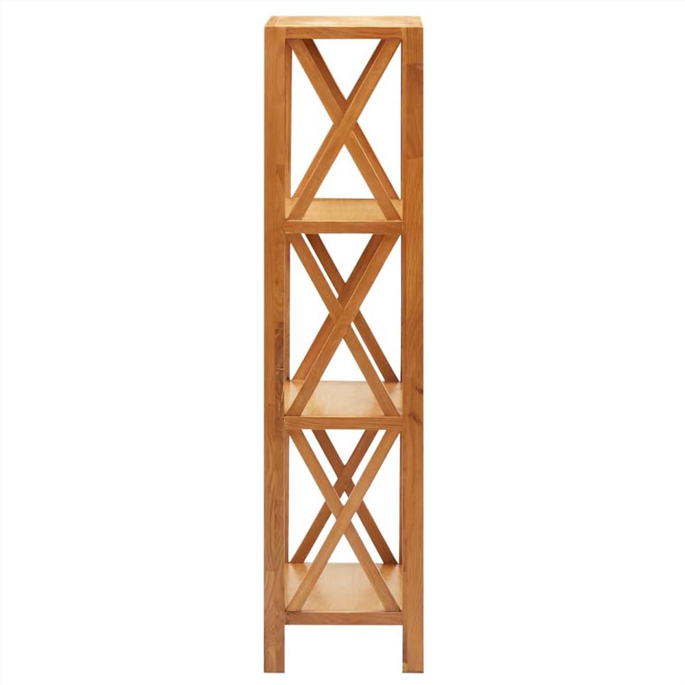 4-Tier Shelf 40x30x125 cm Solid Oak Wood