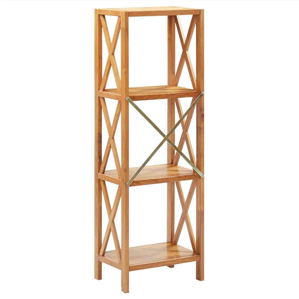 4-Tier Shelf 40x30x125 cm Solid Oak Wood