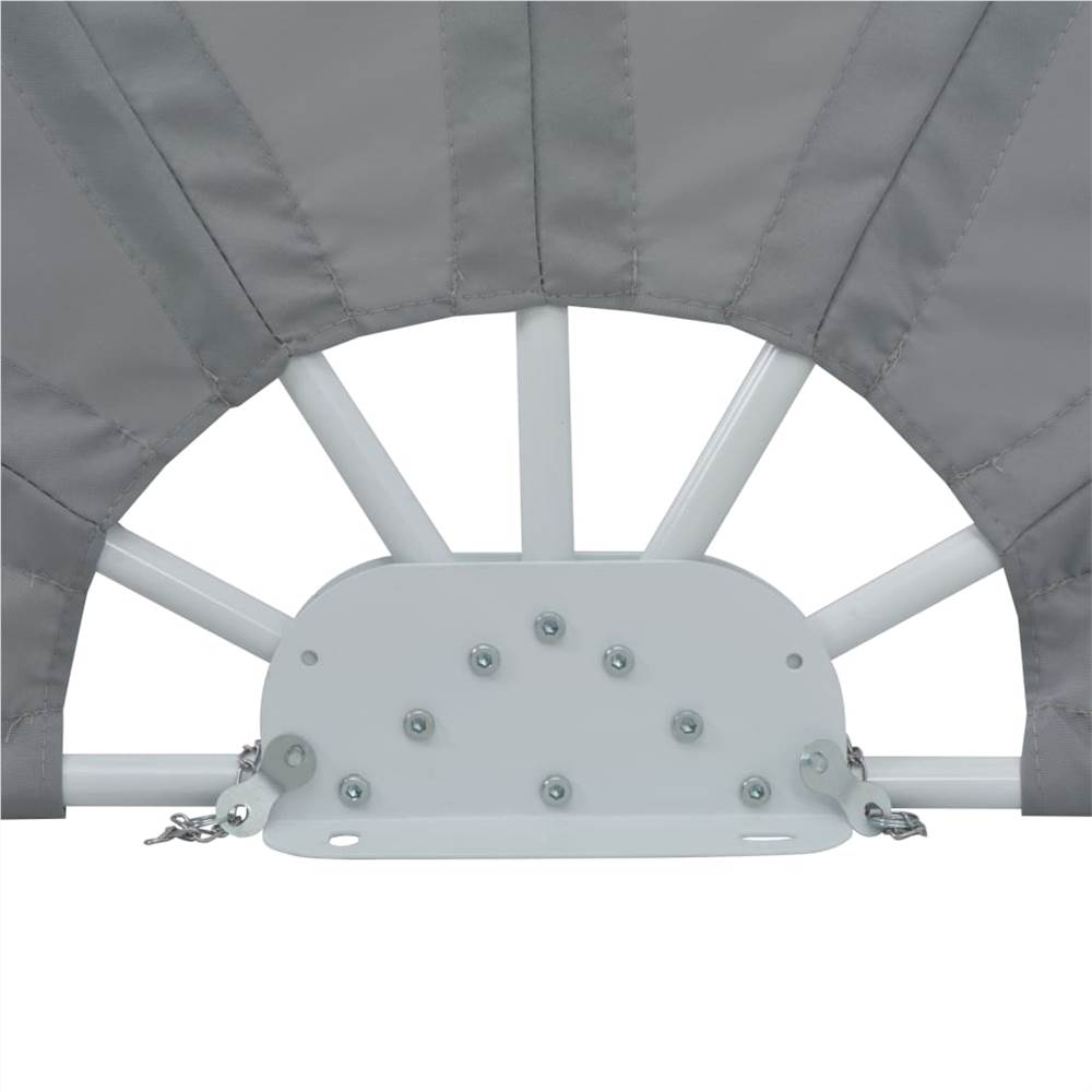 Collapsible Terrace Side Awning Grey 160 cm