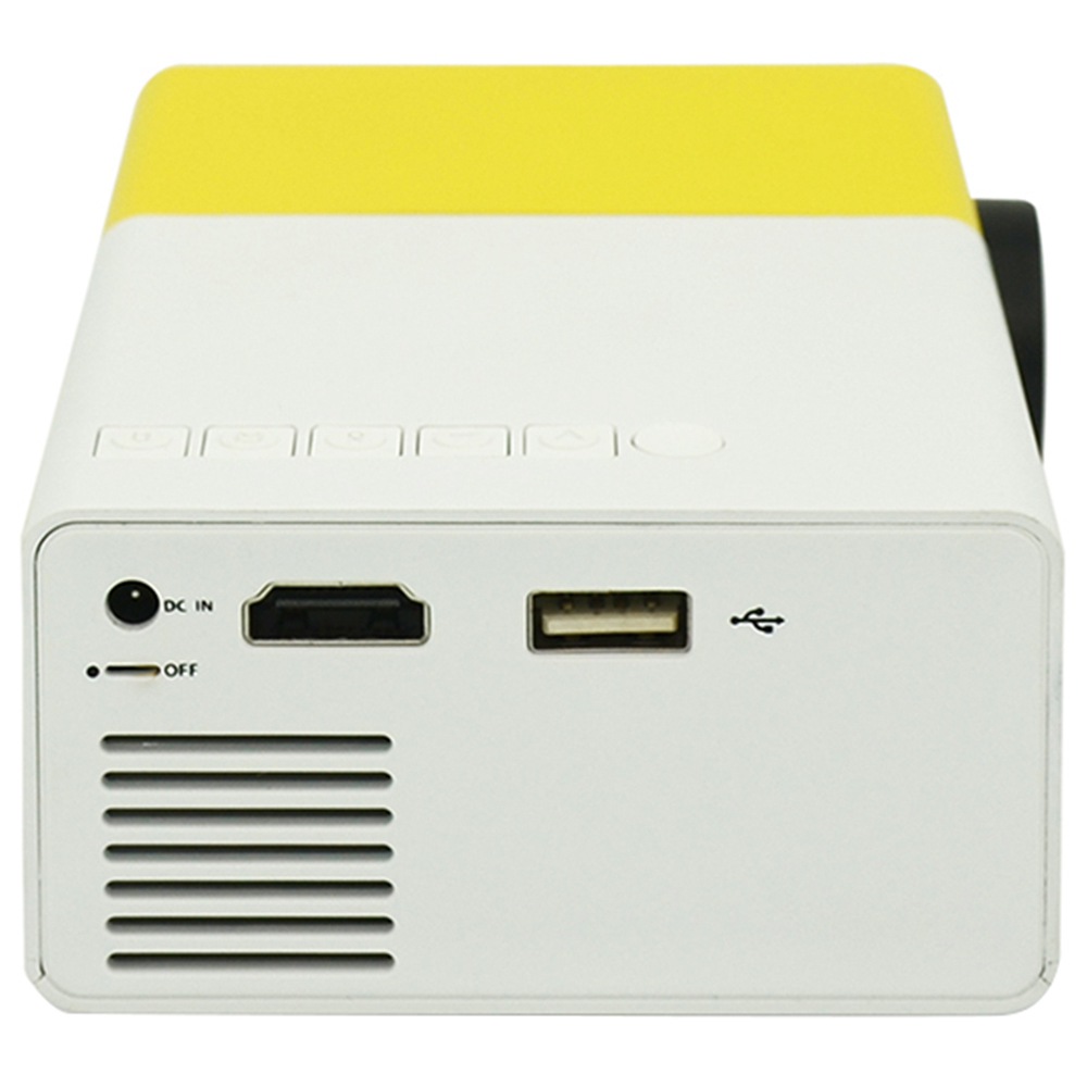 YG300 Pro Mini LED Projector Native 480x272 Yellow White