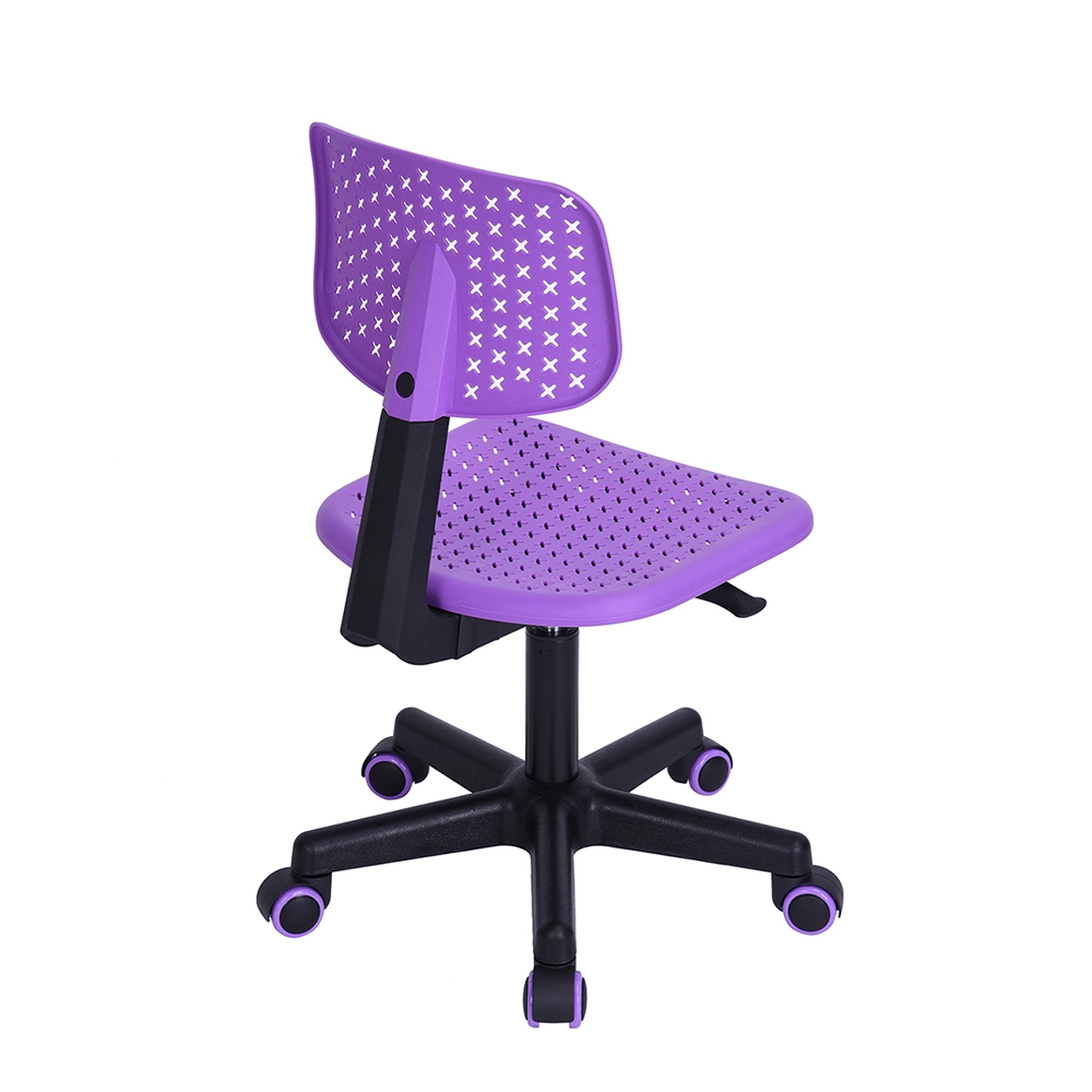 Plastic Swivel Student Chair Height Adjustable Purple