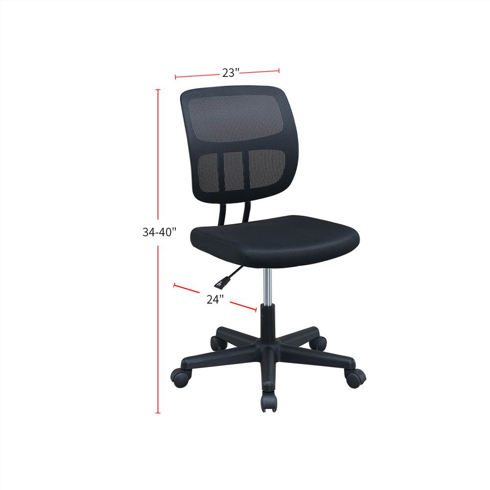 Modern Leisure Fabric Swivel Chair Height Adjustable Black