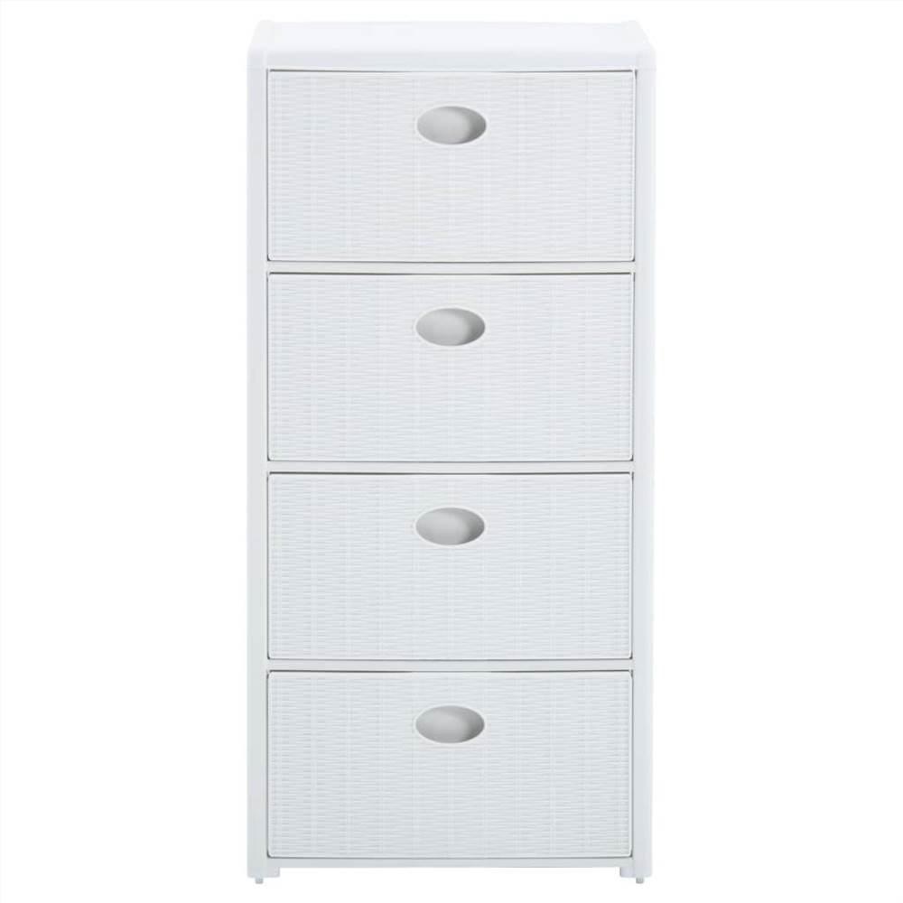 4-Drawer Chest White 40x40x80 cm