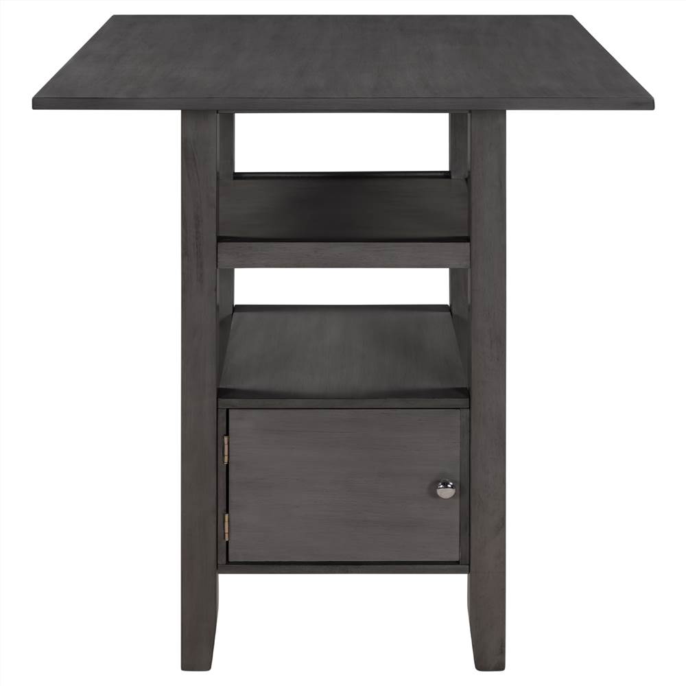 TOPMAX Counter Height Wood Dining Table Gray