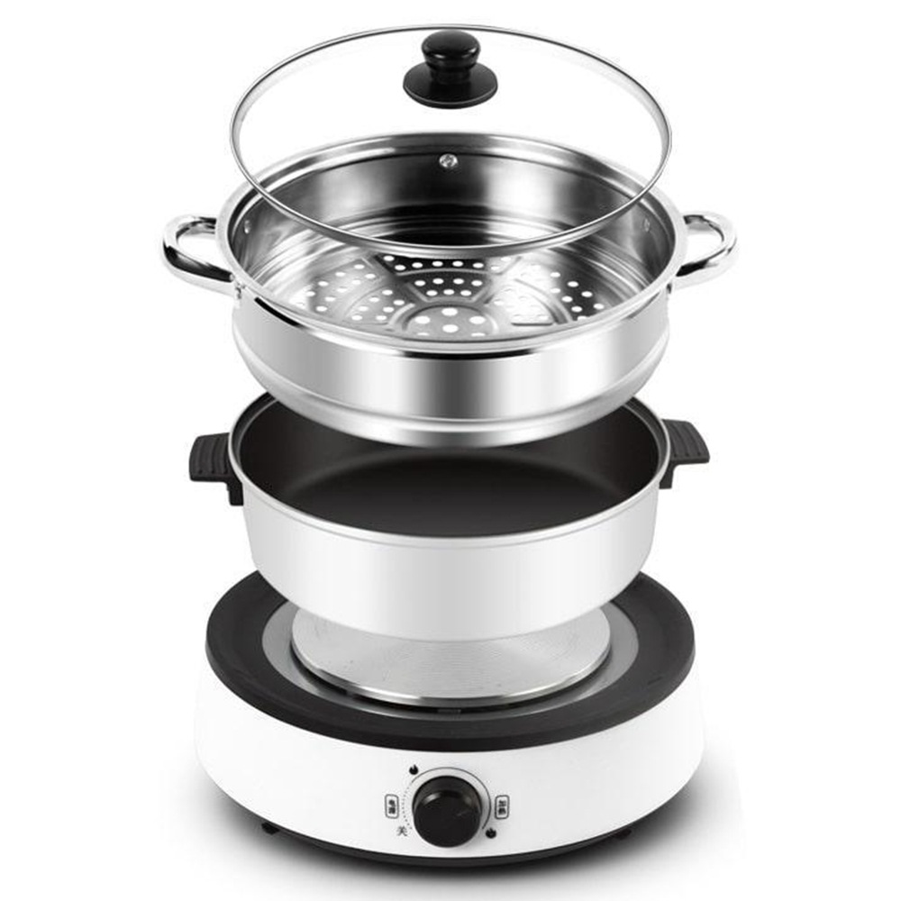 Huidangjia Multifunctional Electric Split Pot 4L Capacity White