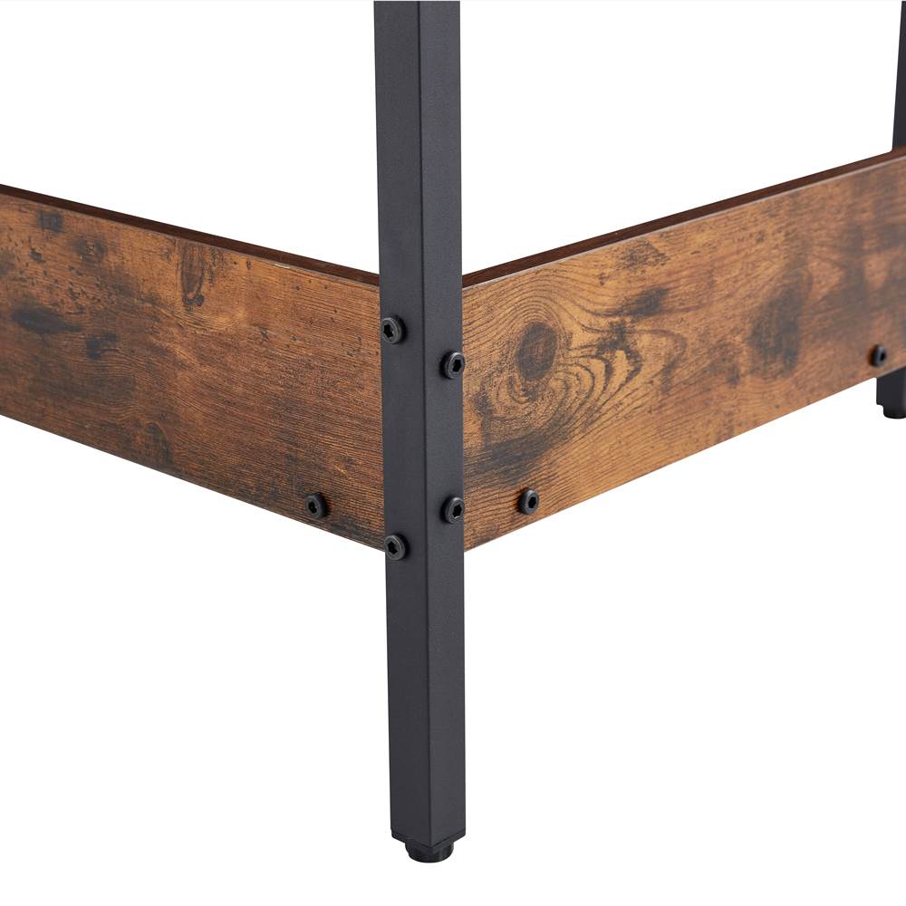 28.3" Triangle Computer Table with Keyboard Tray Brown